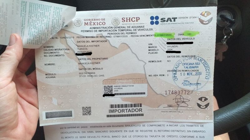 Roadtrip durch Mexiko im eigenen Auto - die temporary import permit